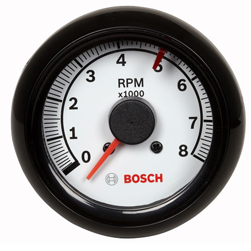 Sunpro CP7904 Tachometer, 2 5/8 Inch Super Tach Ii, White Dial Face ...