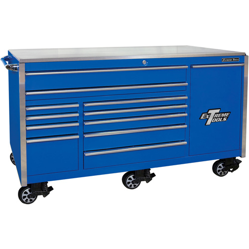 Extreme Tools EX7612RCBL 76 INCH 12 DRAWER PROFESSIONAL ROLLER CABINET ...