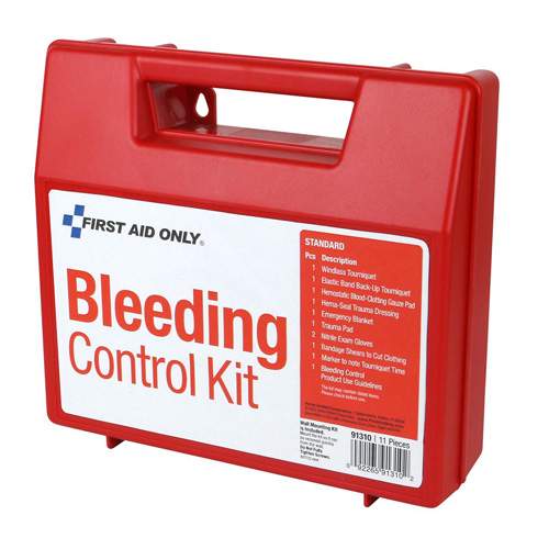 FIRST AID ONLY 91310 Bleeding Control Wall Station Standard Kit, 11 ...