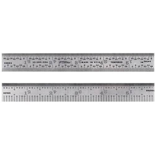 Fowler 52-340-006-0 6 Inch Rigid Rule 5R | ToolDiscounter