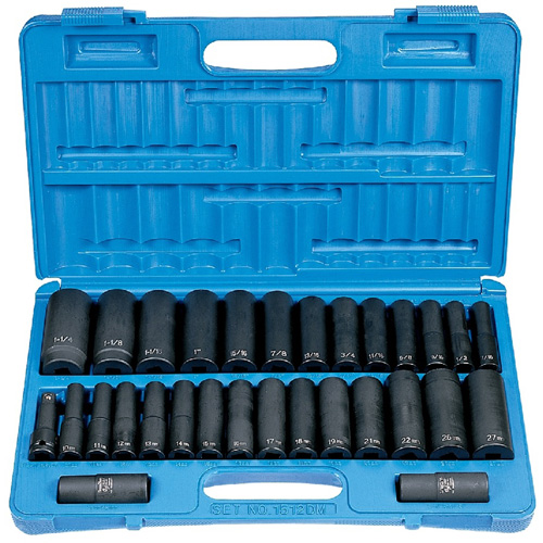 Grey pneumatic socket set store