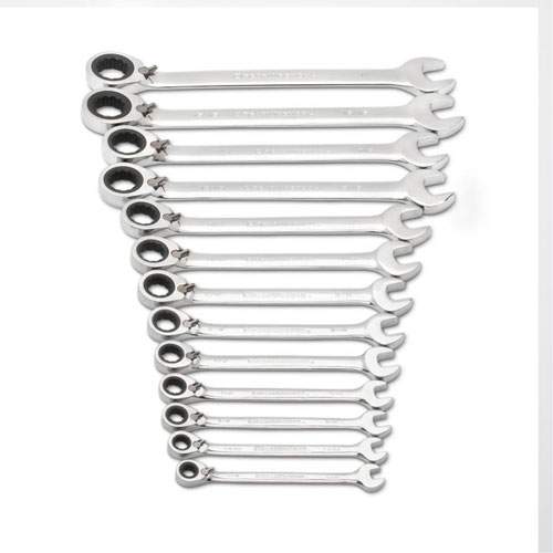 GearWrench 9509N Reversible Offset 13 Pc 12 Pt SAE Wrench Set ...