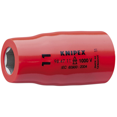 Knipex 984711 Insulated Socket, 1/2 Drive, 11 mm | ToolDiscounter