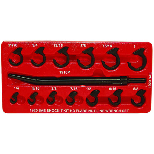 Lock Technologies LT1920 Shockit Line Wrench Set, 14 Pieces, SAE, For ...