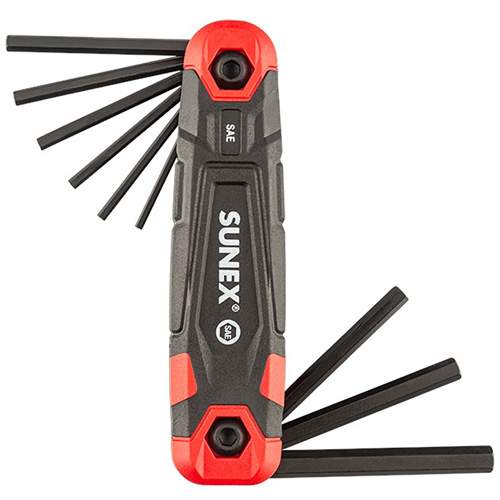 Sunex 98517F 17-Piece SAE & Metric Folding Hex Key Set | ToolDiscounter