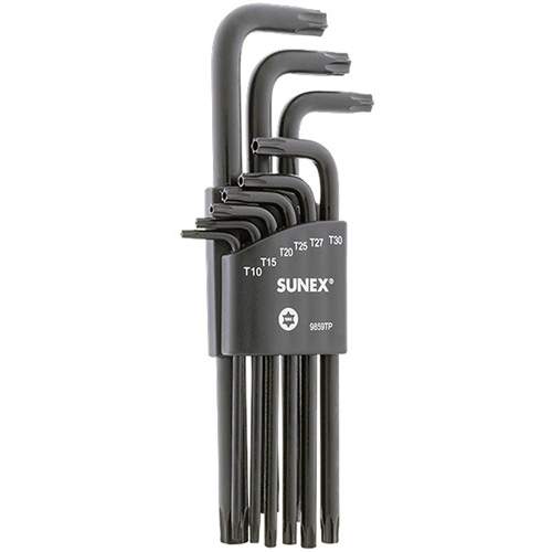Sunex 9859TP 9-Piece Tamper-proof Torx Long Arm Magnetized Key Set ...