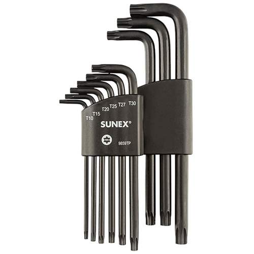 Sunex 9859TP 9-Piece Tamper-proof Torx Long Arm Magnetized Key Set ...