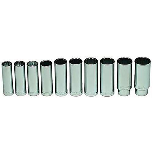 Wright Tool 473 1/2 Inch Dr 12 Pt 10 Pc Deep Metric Socket Set ...