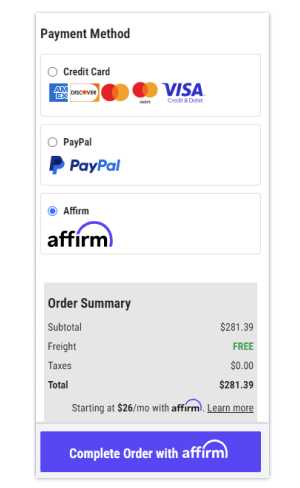 Pay at your own pace on ToolDiscounter.com with Affirm! | ToolDiscounter