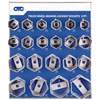 OTC 9850 Truck Wheel Bearing Locknut Sockets, 21 Pieces, 6-Point ...