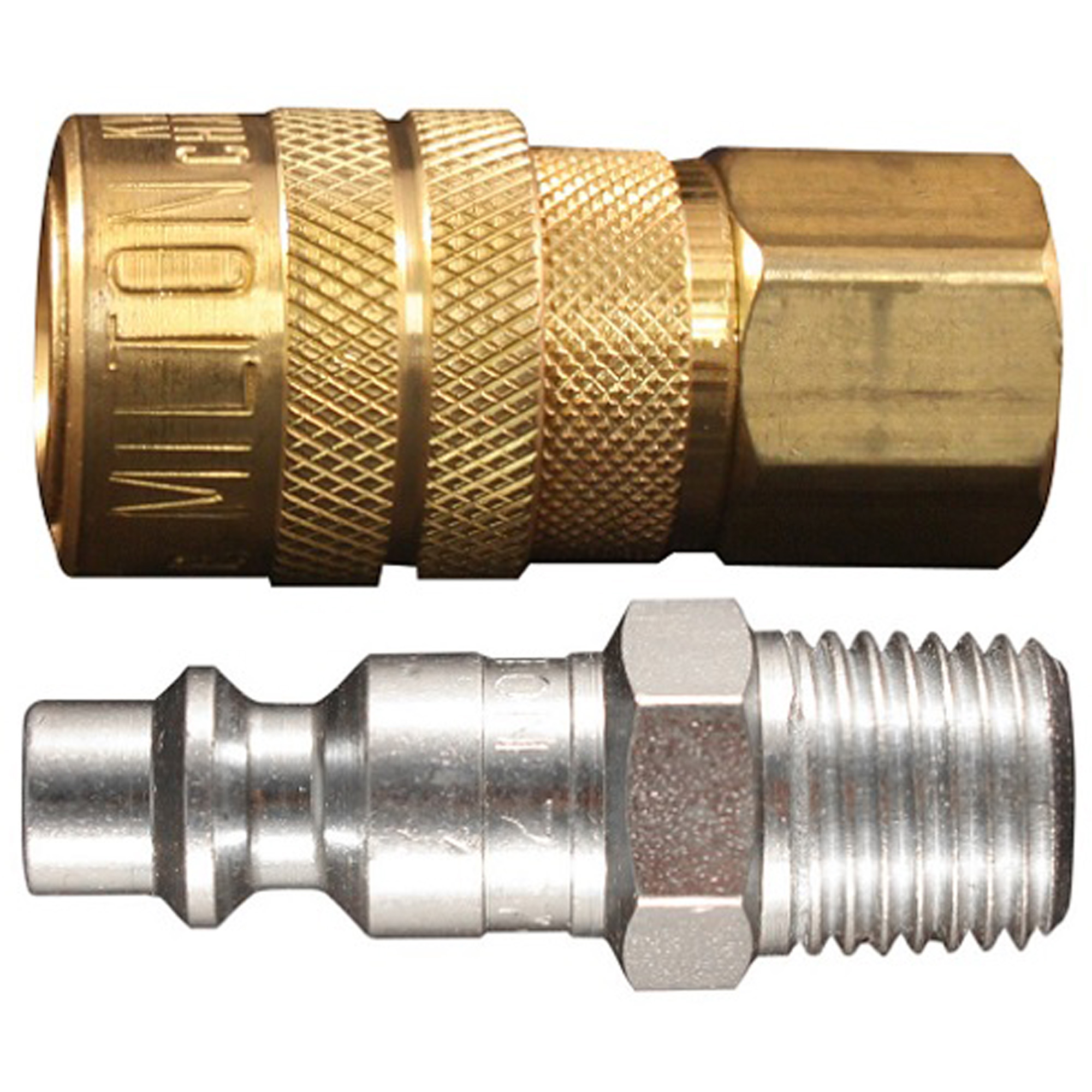 Milton 711 1/4 Inch Female M Style Coupler With 1/4 Inch Male M Style P ...