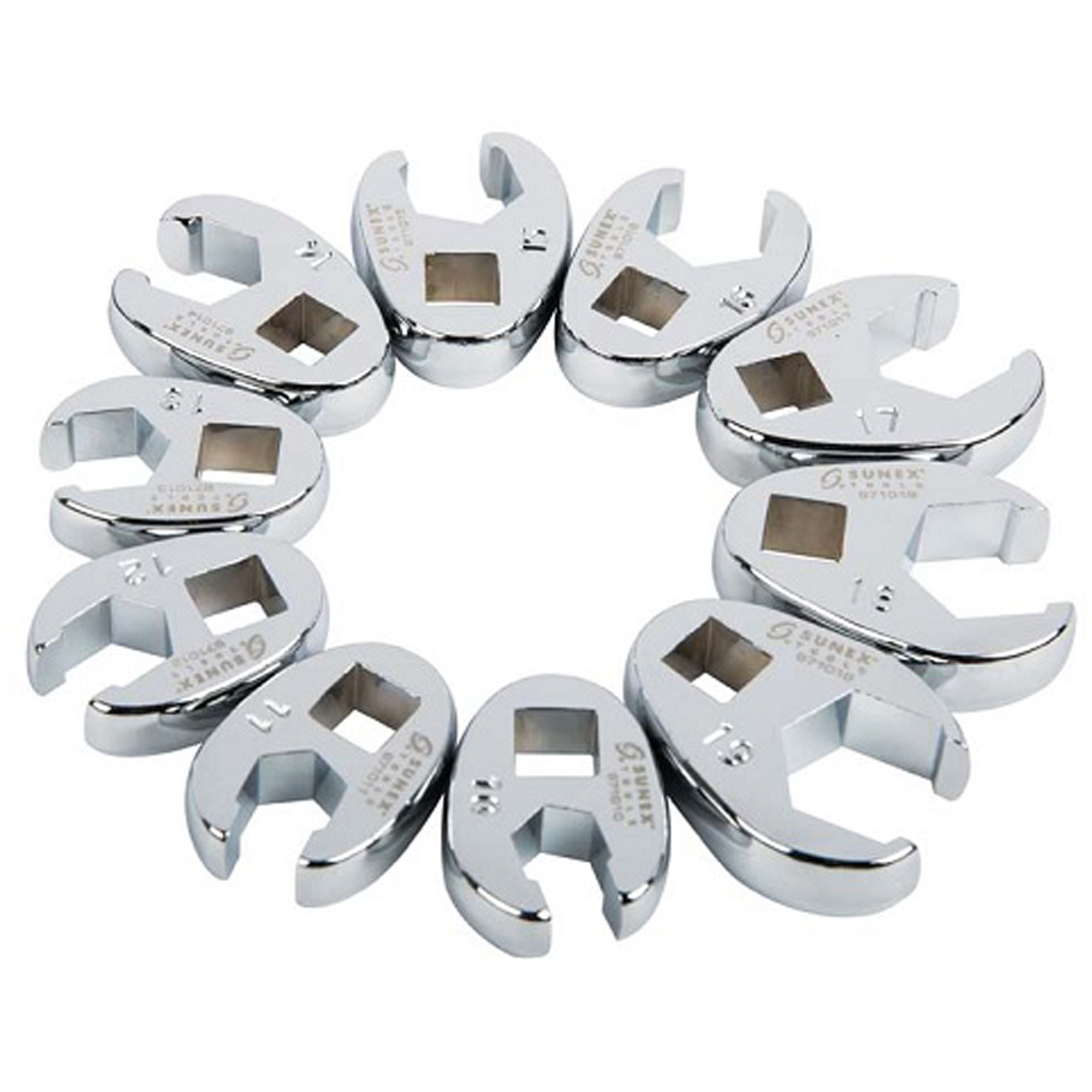 Sunex 9710M 3/8 Dr 10 Pc Metric Crows Foot Set | ToolDiscounter