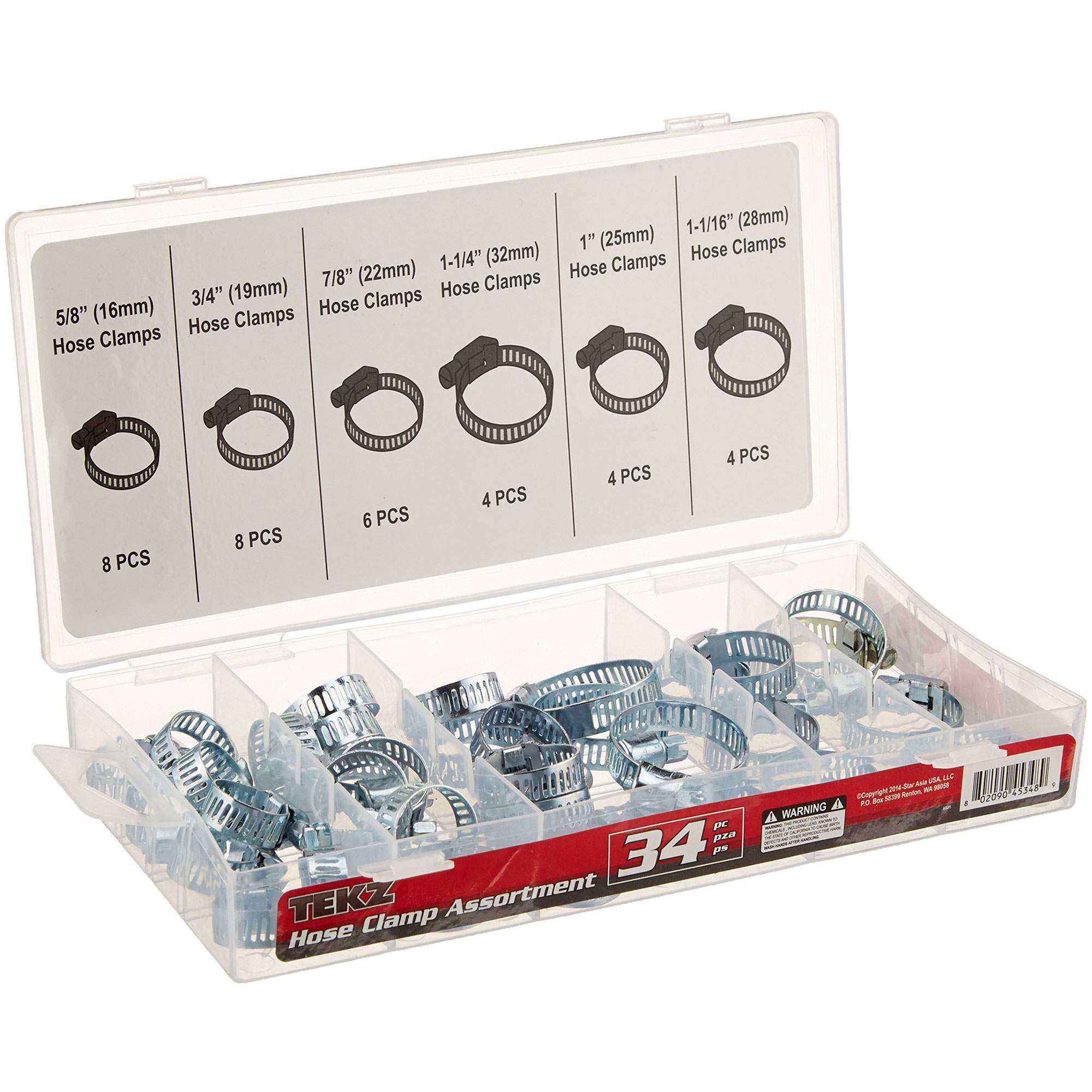 Titan 45348 Titan® 34-Piece Hose Clamp Assortment | ToolDiscounter